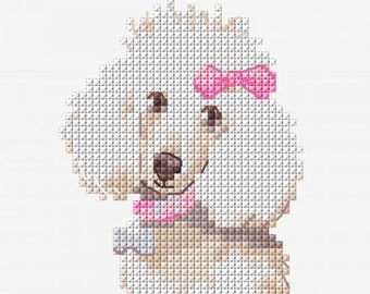 Poodle Cross Stitch - Etsy