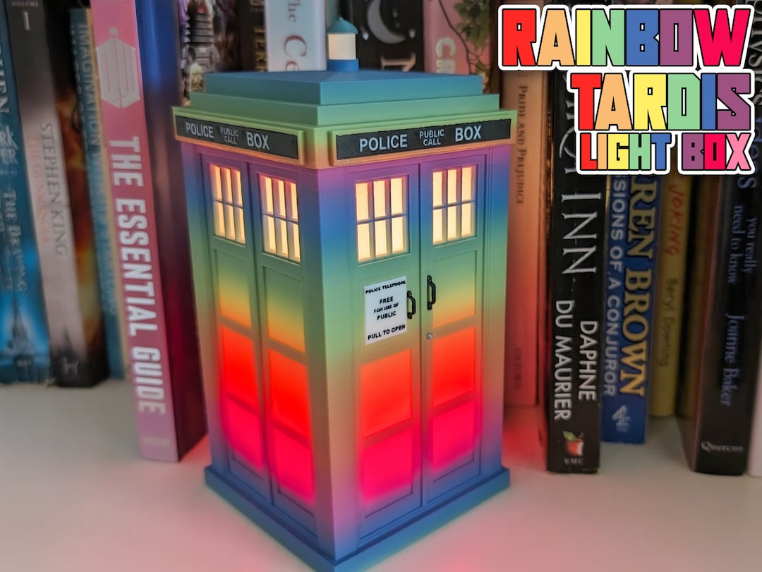 Rainbow TARDIS Light Box - Etsy