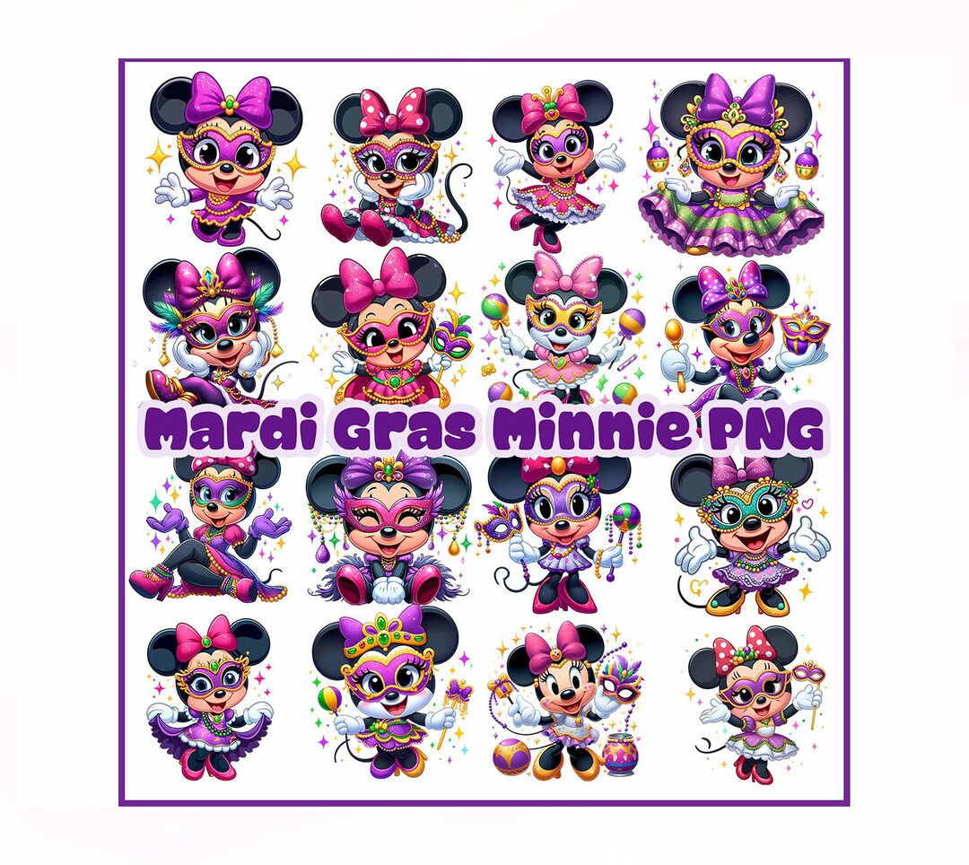 Miinie Mardi Gras Png Bundle, Fat Tuesday Png, Mardi Gras Png, Magical ...