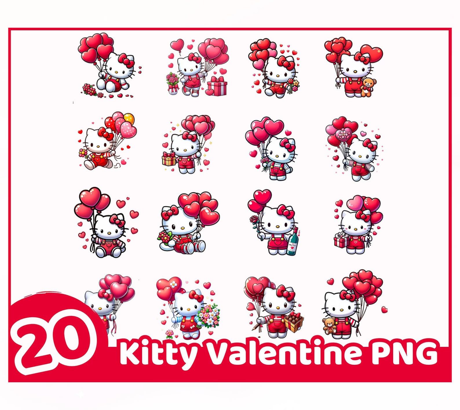 Kwaii Kitty Valentine Day Png, Kitty Be Mine Png, Valentine My Me-lody ...