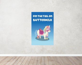 Printable - Pin the Tail on Unicorn "buttermilk" - Bluey Games - Bluey ...