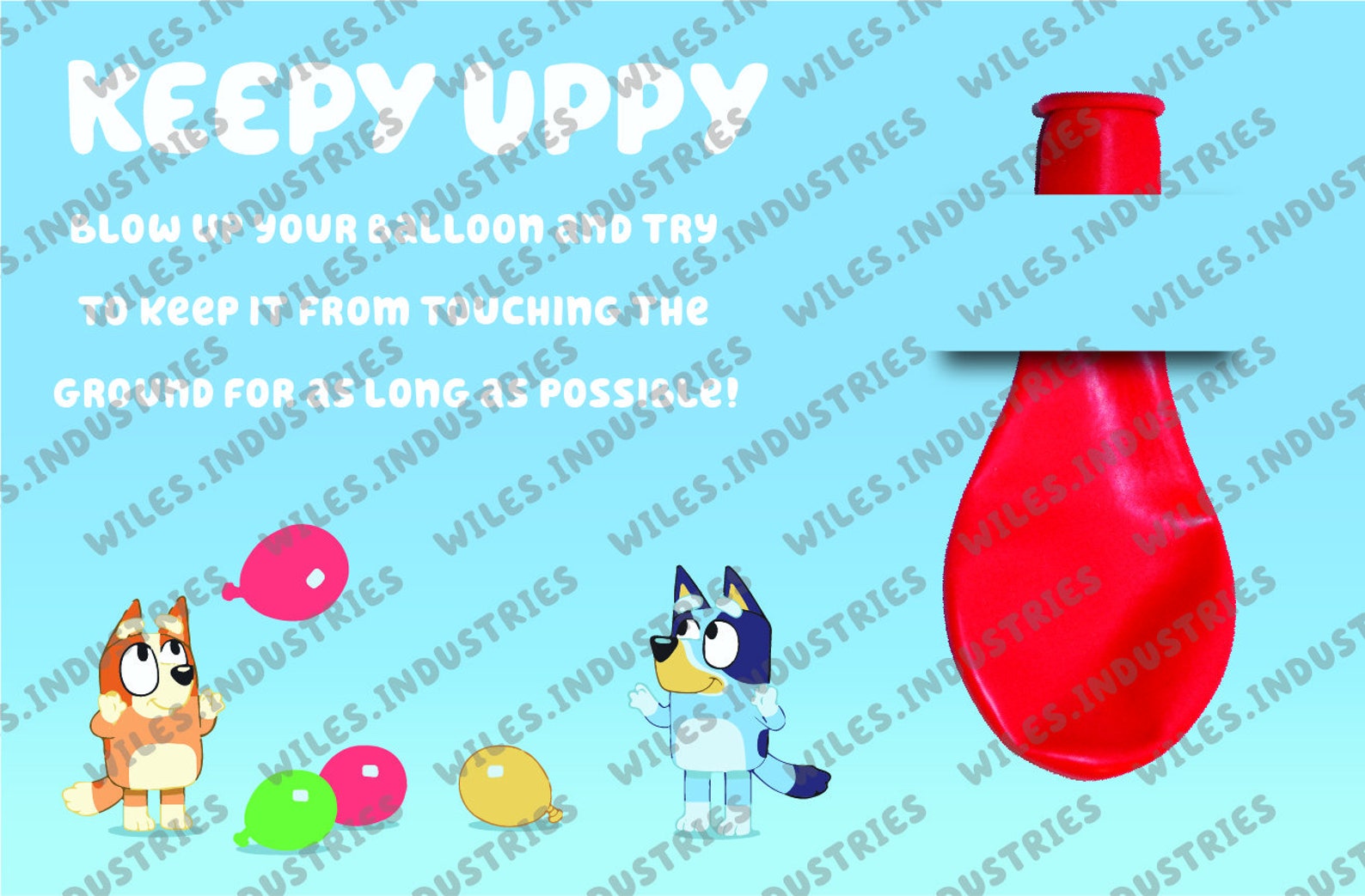 Bluey Balloon Game Keepy Uppy - Etsy