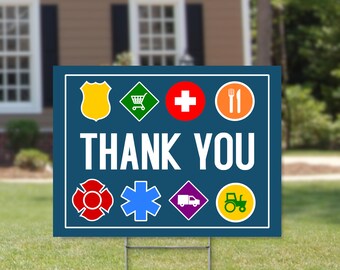18 X 24 Thank You Essential Workers Yard Sign . | Etsy
