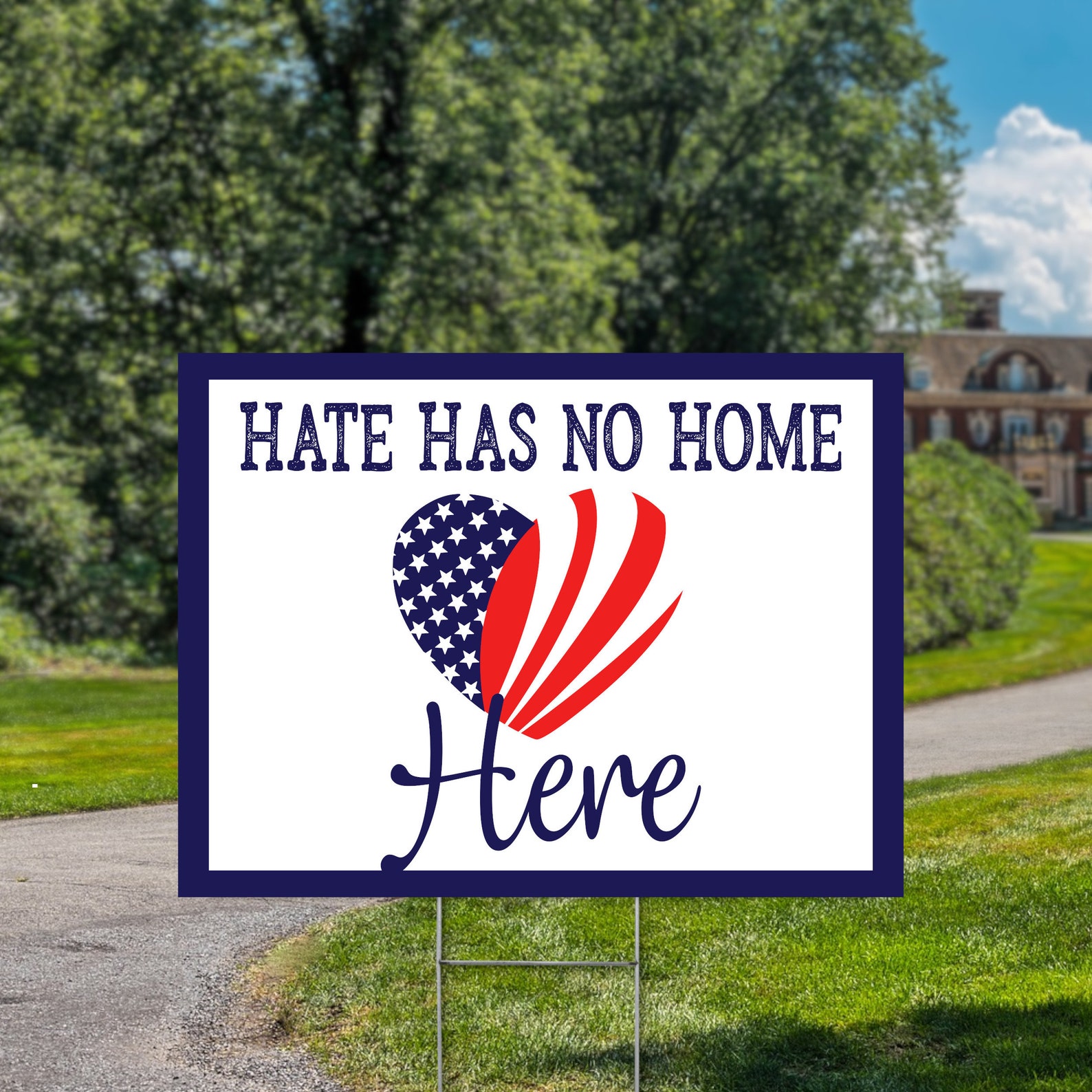 Hate Has No Home Here Yard Sign UV Print Corrugated Plastic - Etsy