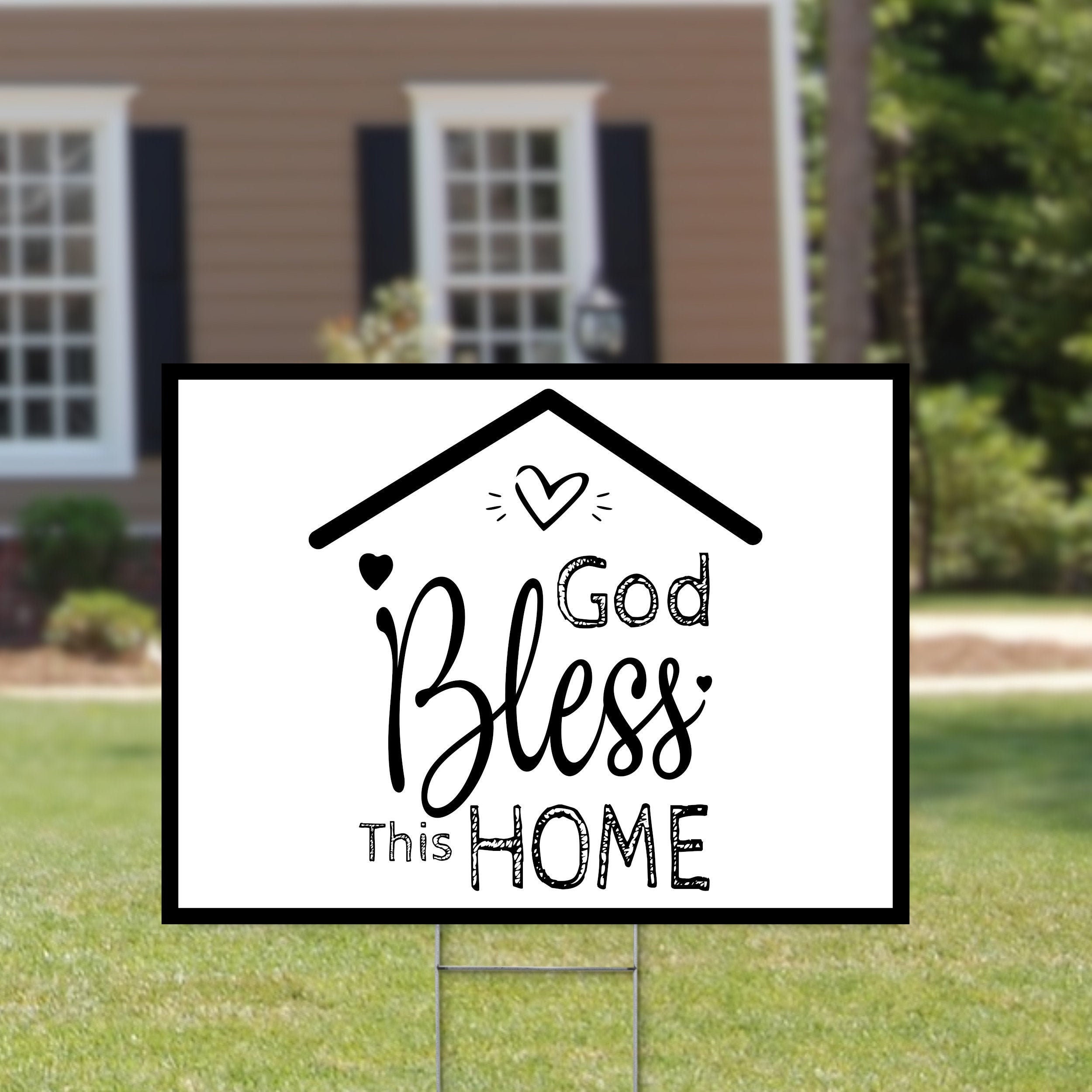 God Bless This Home 18 X 24 Inspirational Signs|yard Signs|christian ...