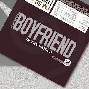 Printable Boyfriend Gift Boyfriend Birthday Printable Boyfriend Candy ...