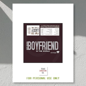 Printable Boyfriend Gift Boyfriend Birthday Printable Boyfriend Candy ...
