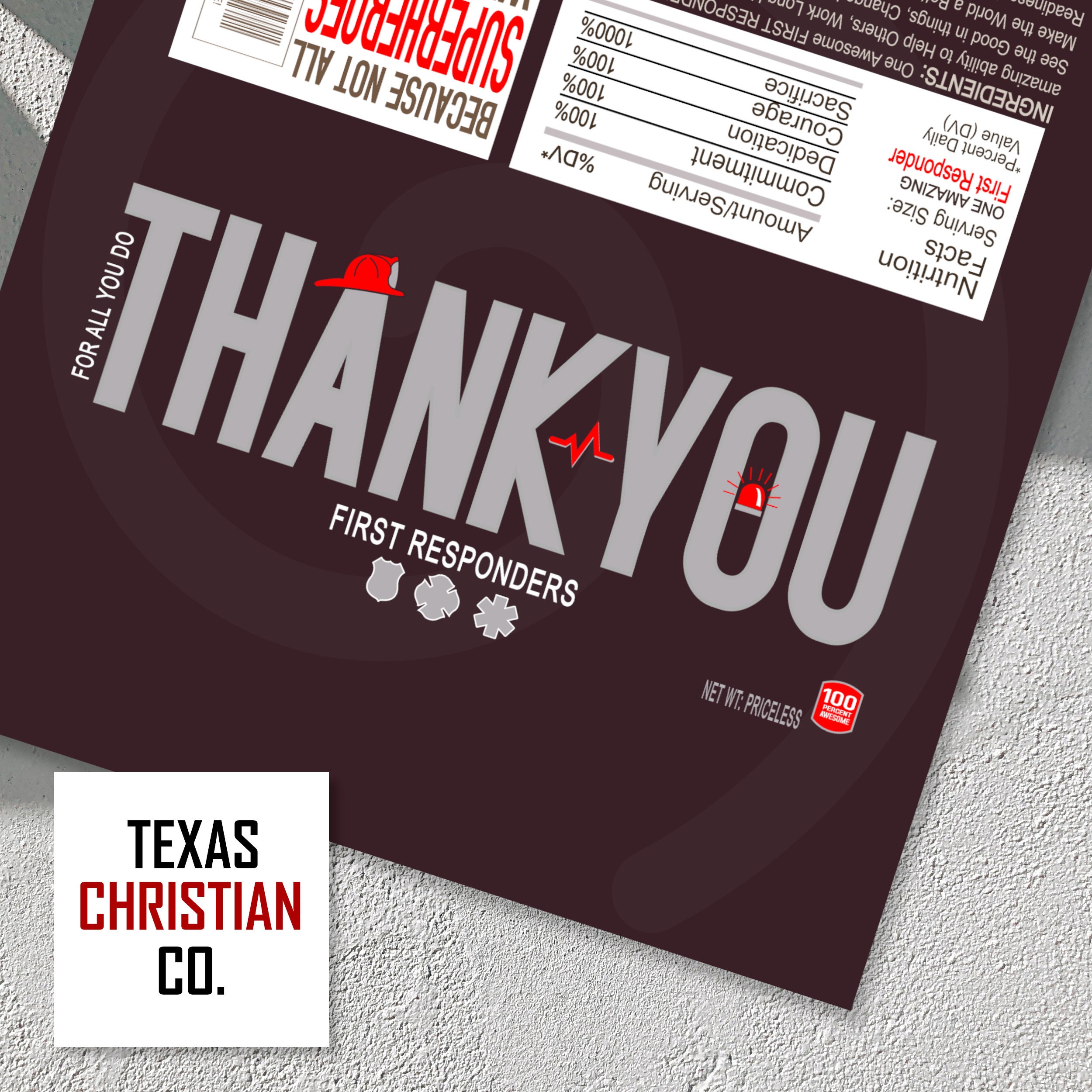 First Responders Appreciation Gift Printable Candy Bar | Etsy Singapore