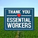 Thank You Essential Workers Yard Sign - Etsy