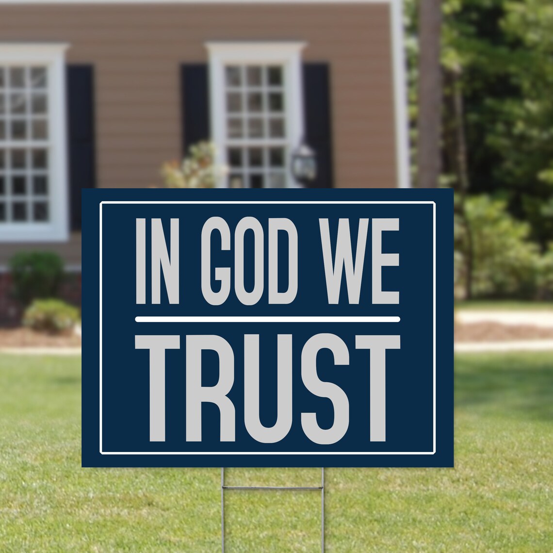In GOD We TRUST Yard Sign, Lawn Signs, Faith Yard Signs, Religious Yard ...