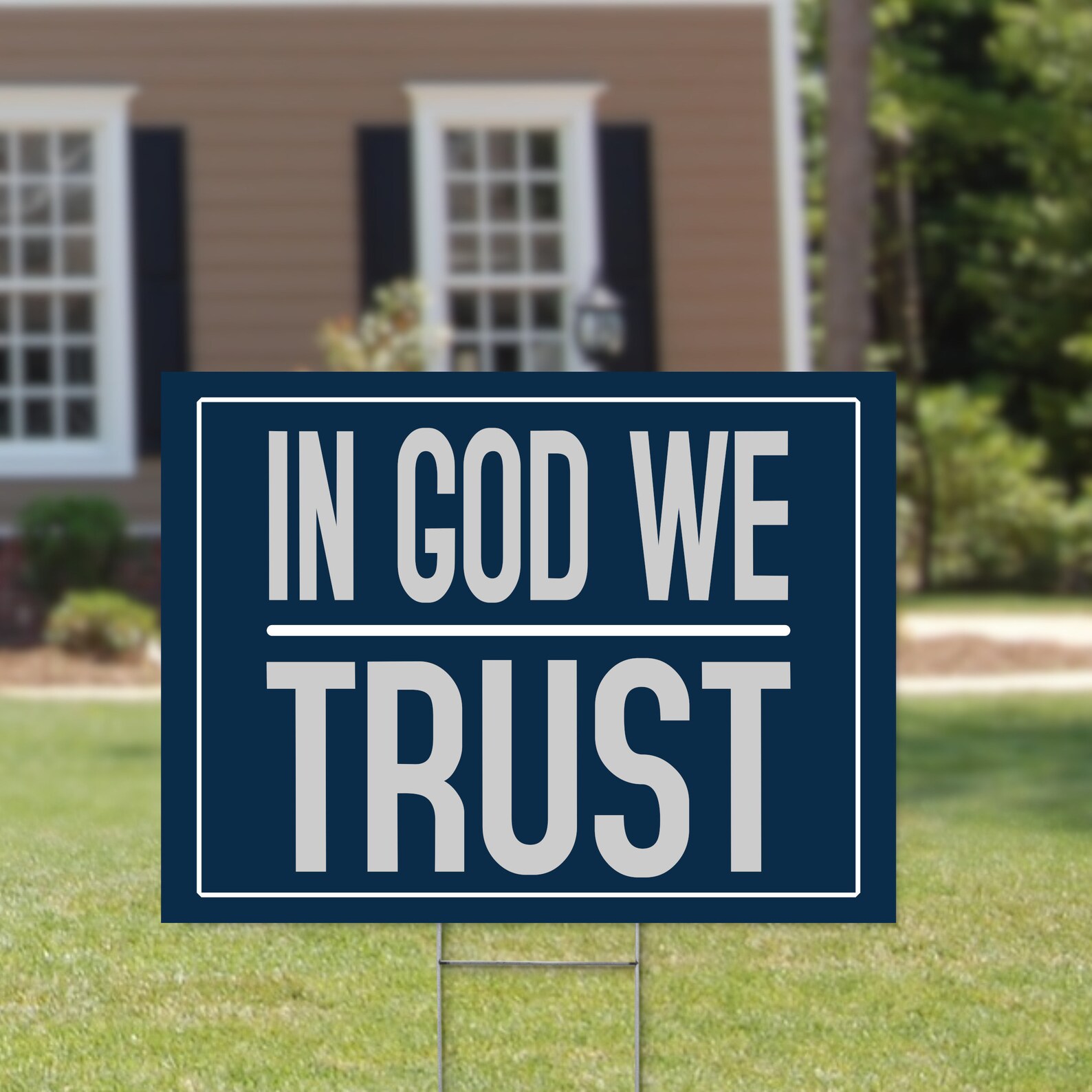 In GOD We TRUST Yard Sign, Lawn Signs, Faith Yard Signs, Religious Yard ...