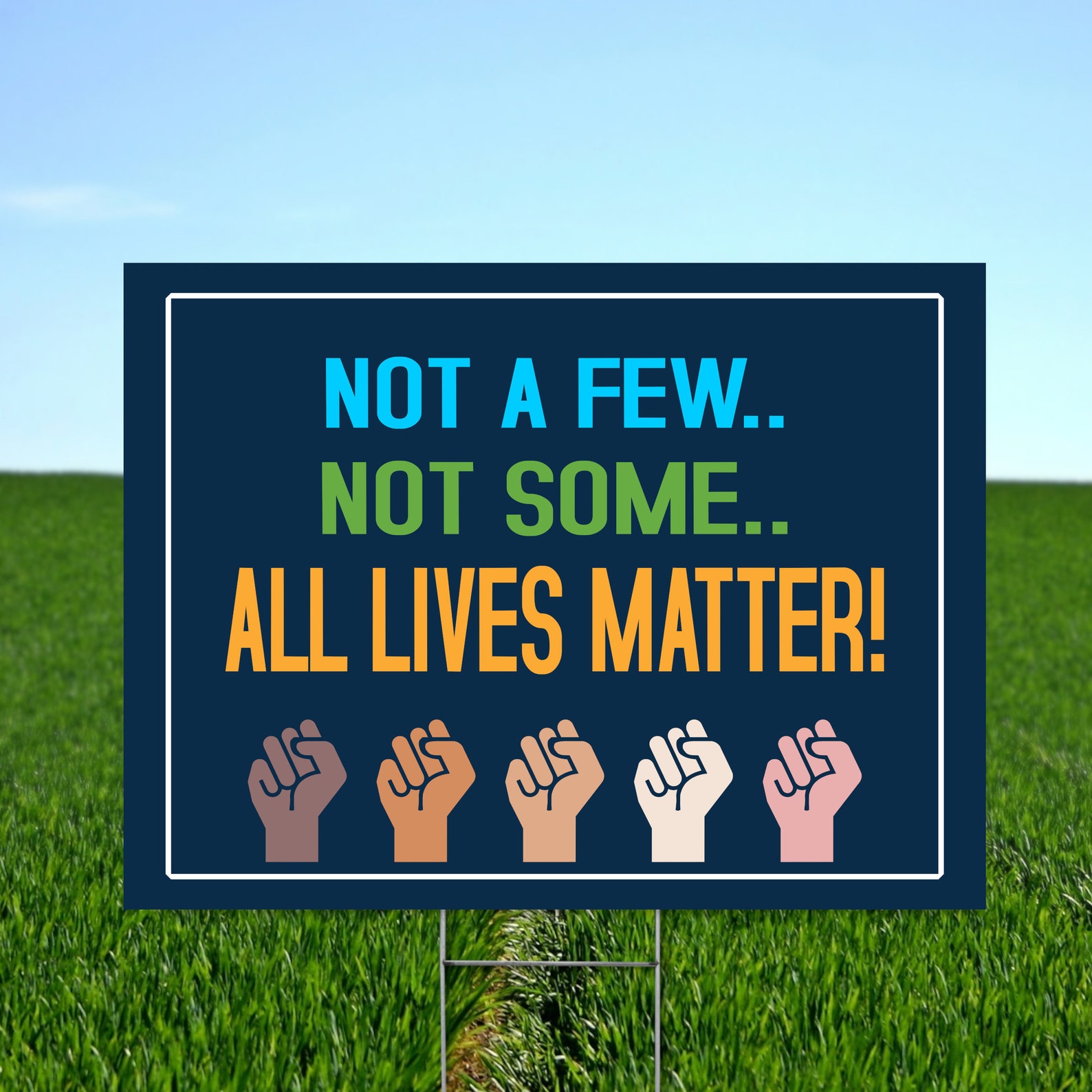 All Lives Matter Yard Sign Anti Racism Diversity Lawn Sign - Etsy