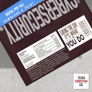 Tech Support Cyber Security Gift Ideas – Printable Candy Bar Wrappers ...