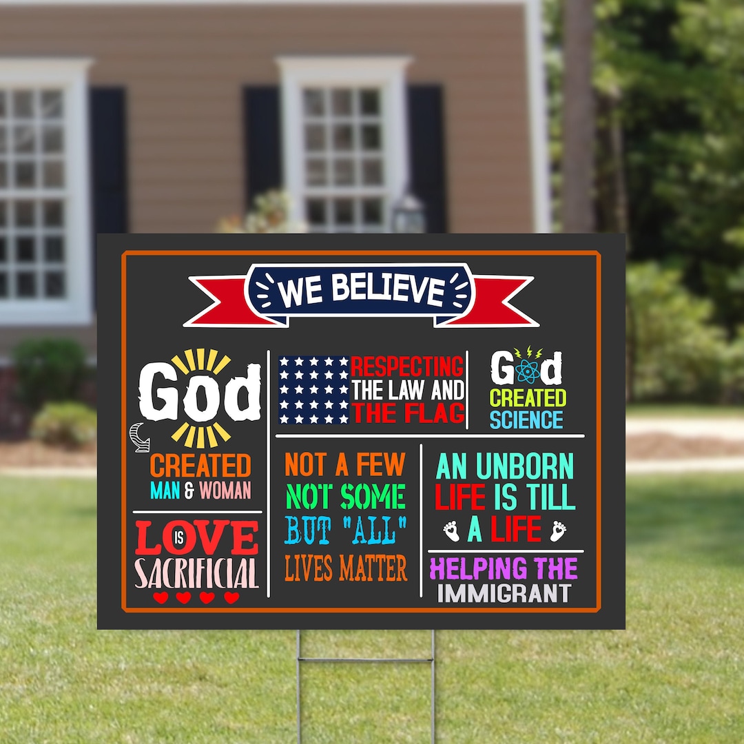 In This House We Believe... Yard Sign - Etsy
