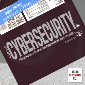 Tech Support Cyber Security Gift Ideas – Printable Candy Bar Wrappers ...