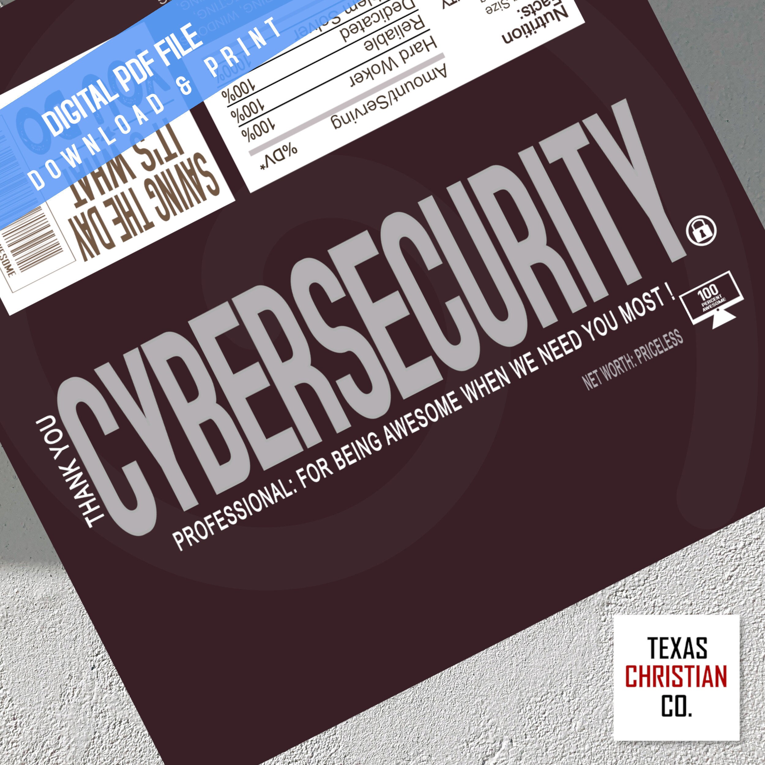 Tech Support Cyber Security Gift Ideas Printable Candy Bar - Etsy