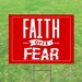 Faith Over Fear Yard Sign, Lawn Signs, Faith Yard Signs, Religious Yard ...