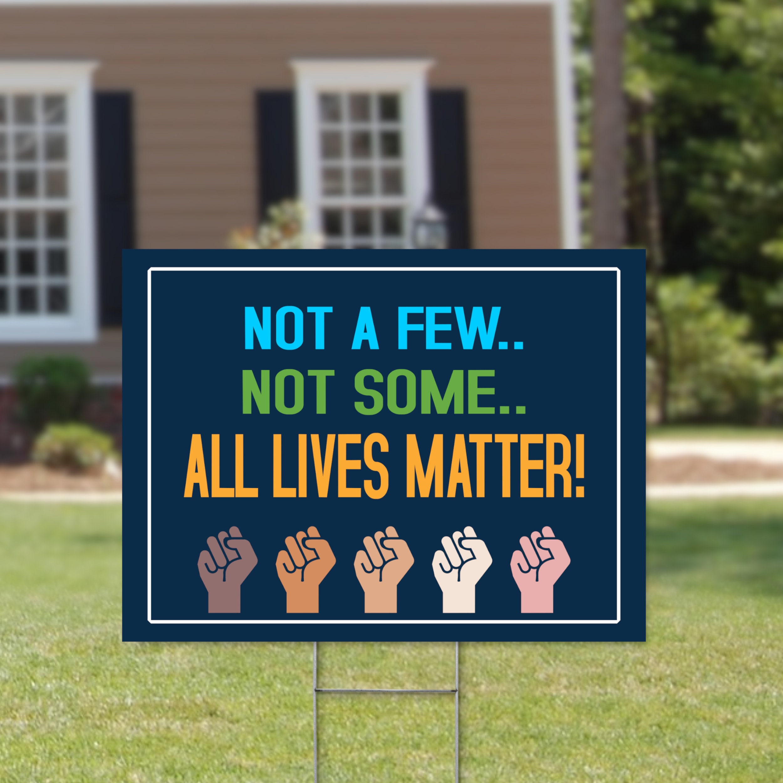 All Lives Matter Yard Sign Anti Racism Diversity Lawn Sign - Etsy