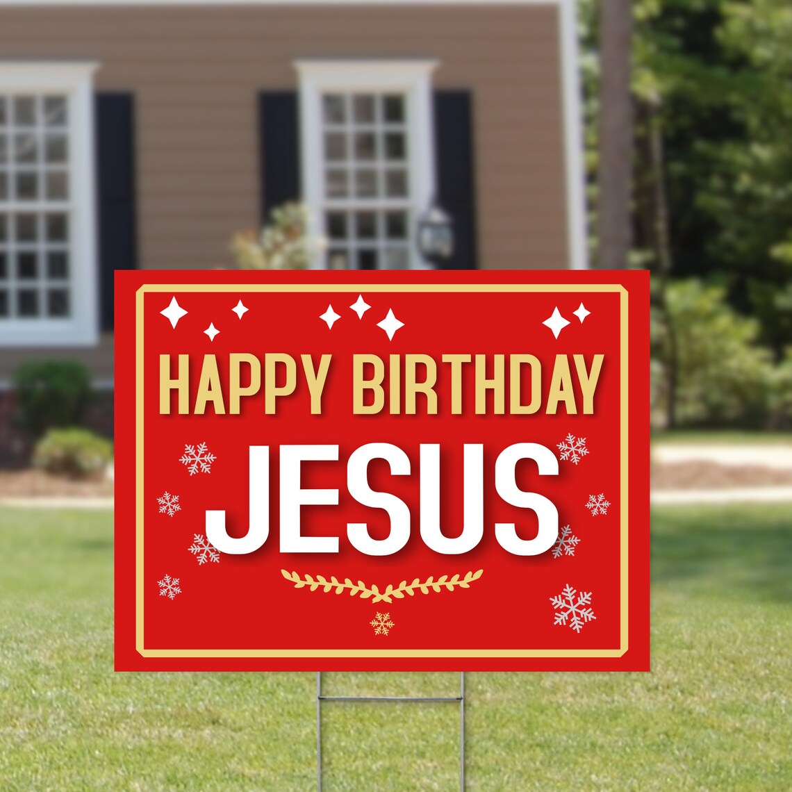 HAPPY BIRTHDAY JESUS! Inspirational Christian Yard Sign - Etsy