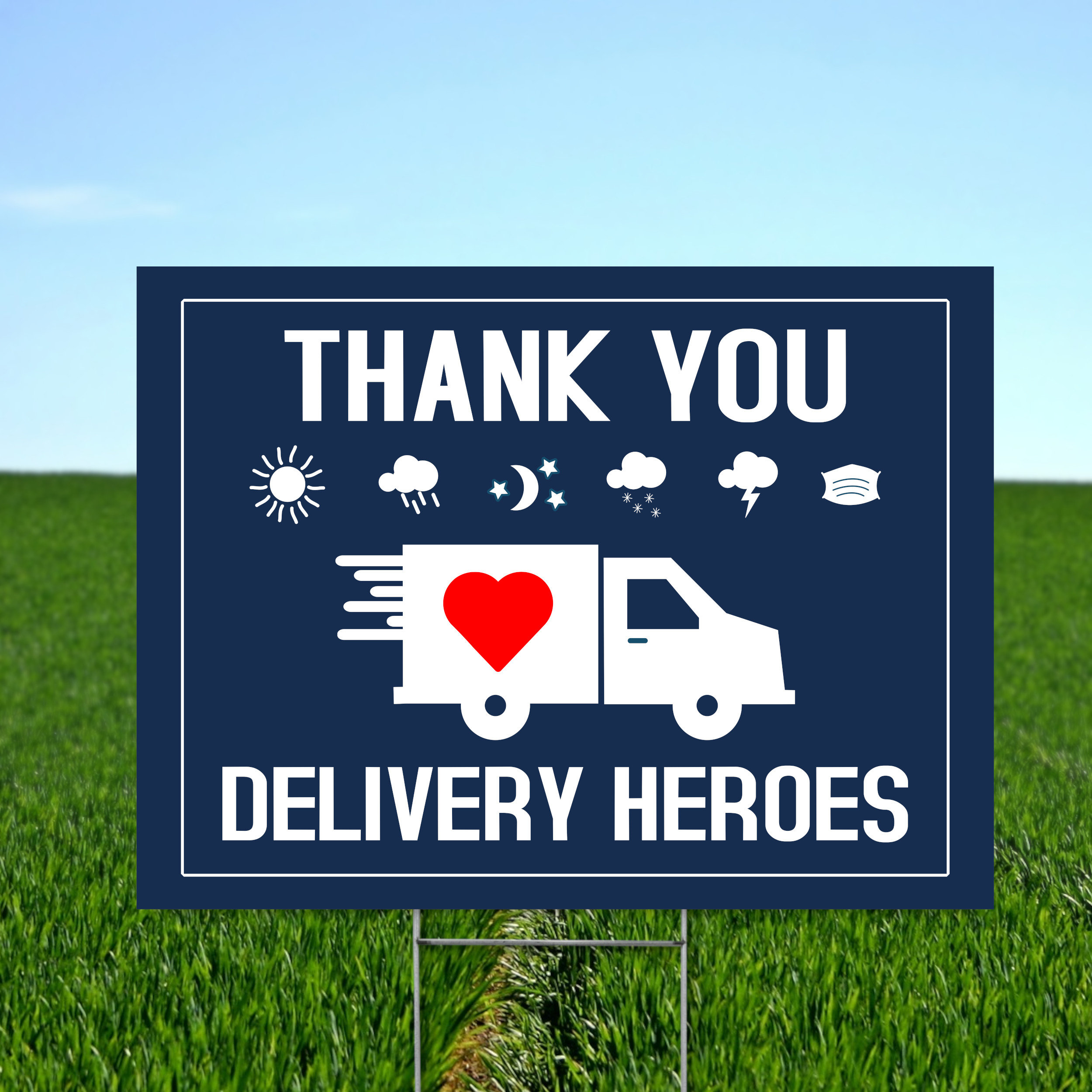 Thank You Delivery Drivers Yard Sign, Postal Worker Thank You, Drivers ...