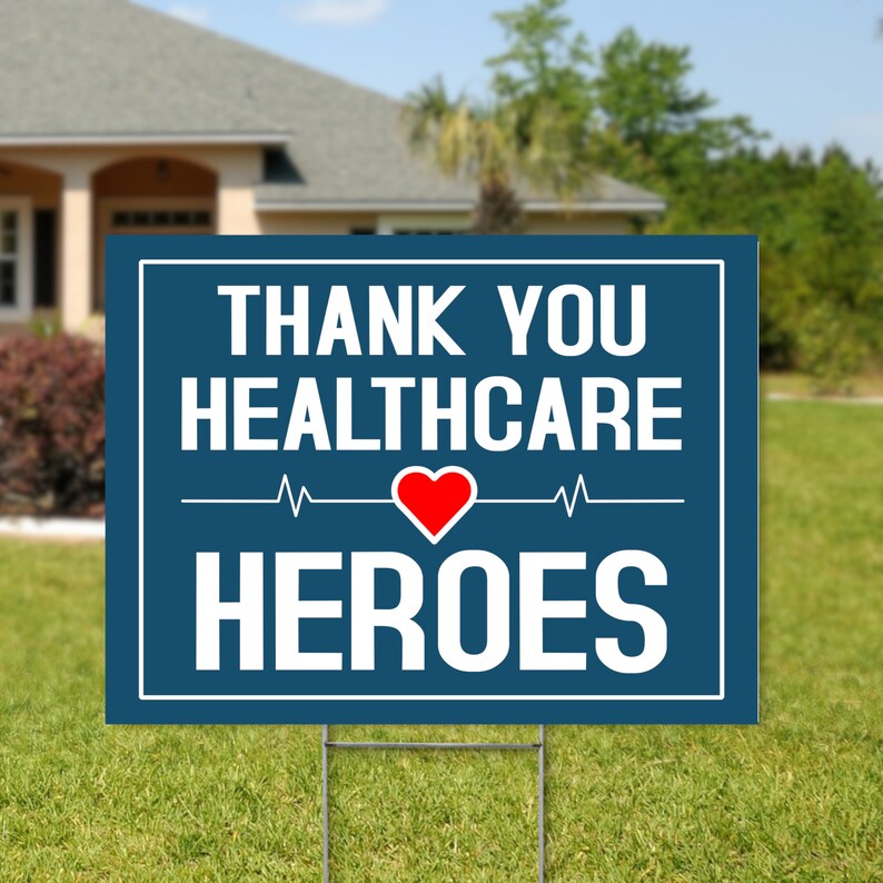 Healthcare Hero Yard Sign | Etsy
