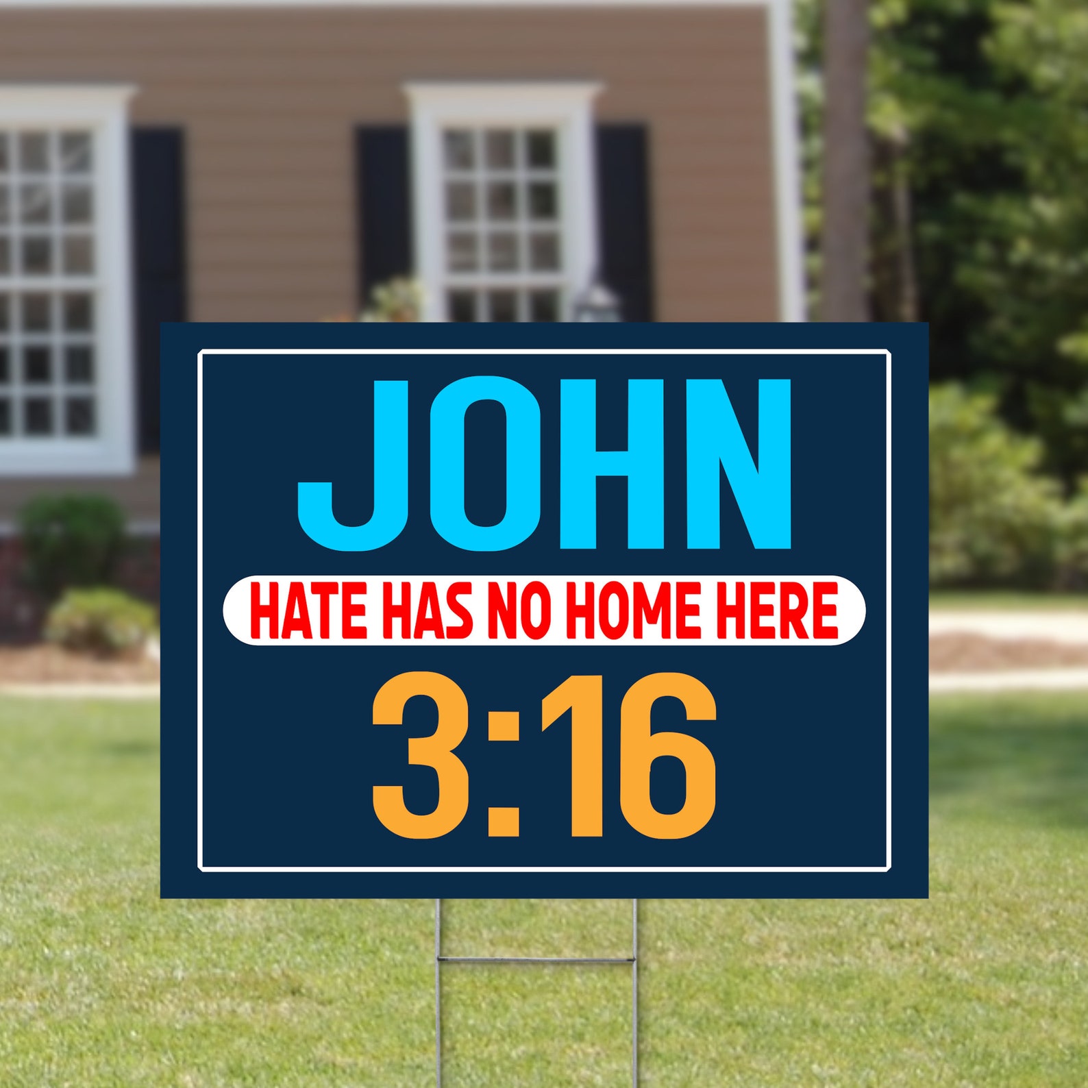 Hate Has No Home Double-Sided Yard Sign with H-Frame Ground | Etsy