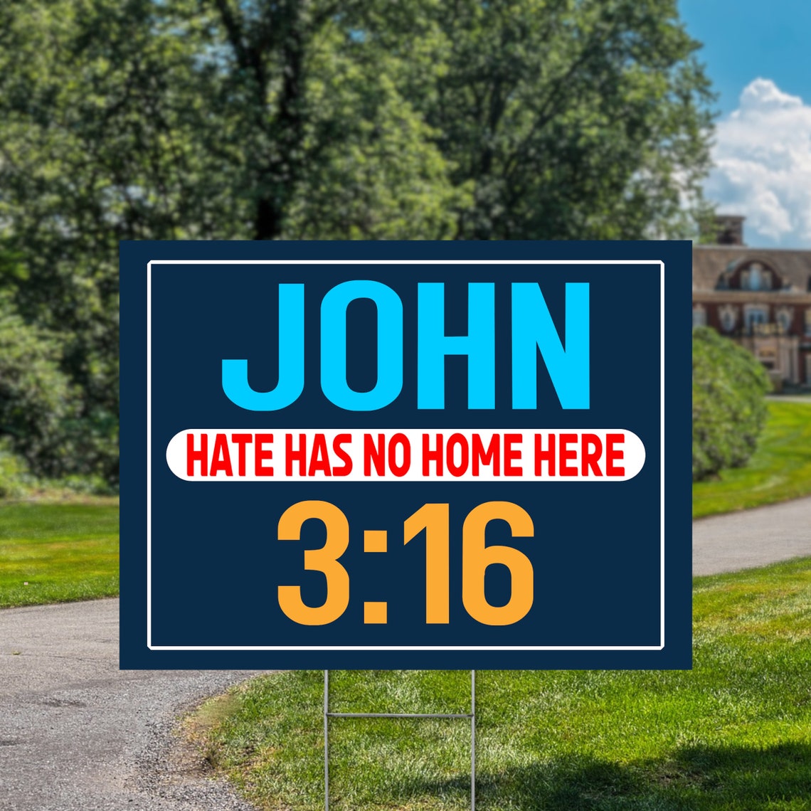 Hate is A Virus Yard Sign With Stake Stop Asian Hate Sign - Etsy