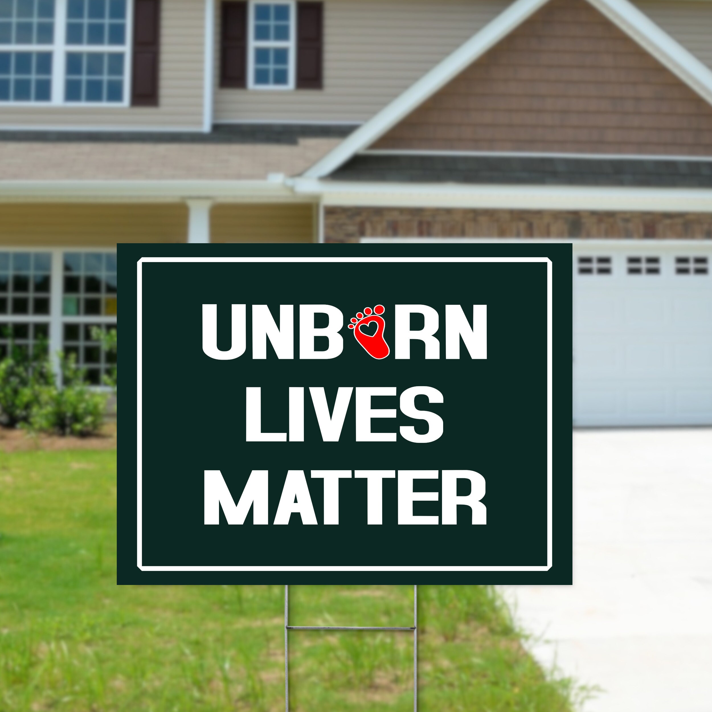Unborn Lives Matter Lawn Sign | Pro Life Yard Sign | Choose Life Sign ...