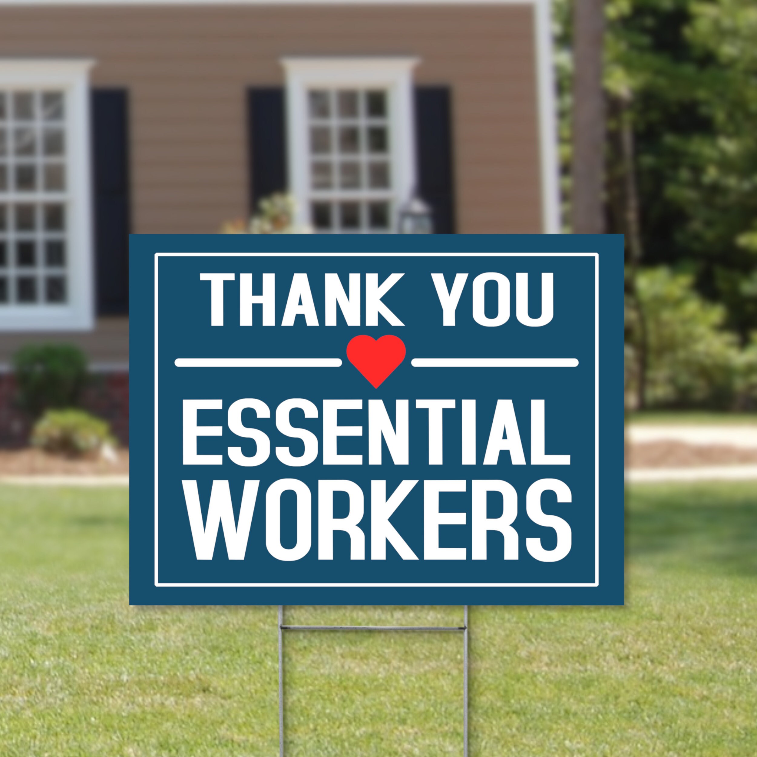 18 X 24 Thank You Essential Workers Yard Sign . - Etsy