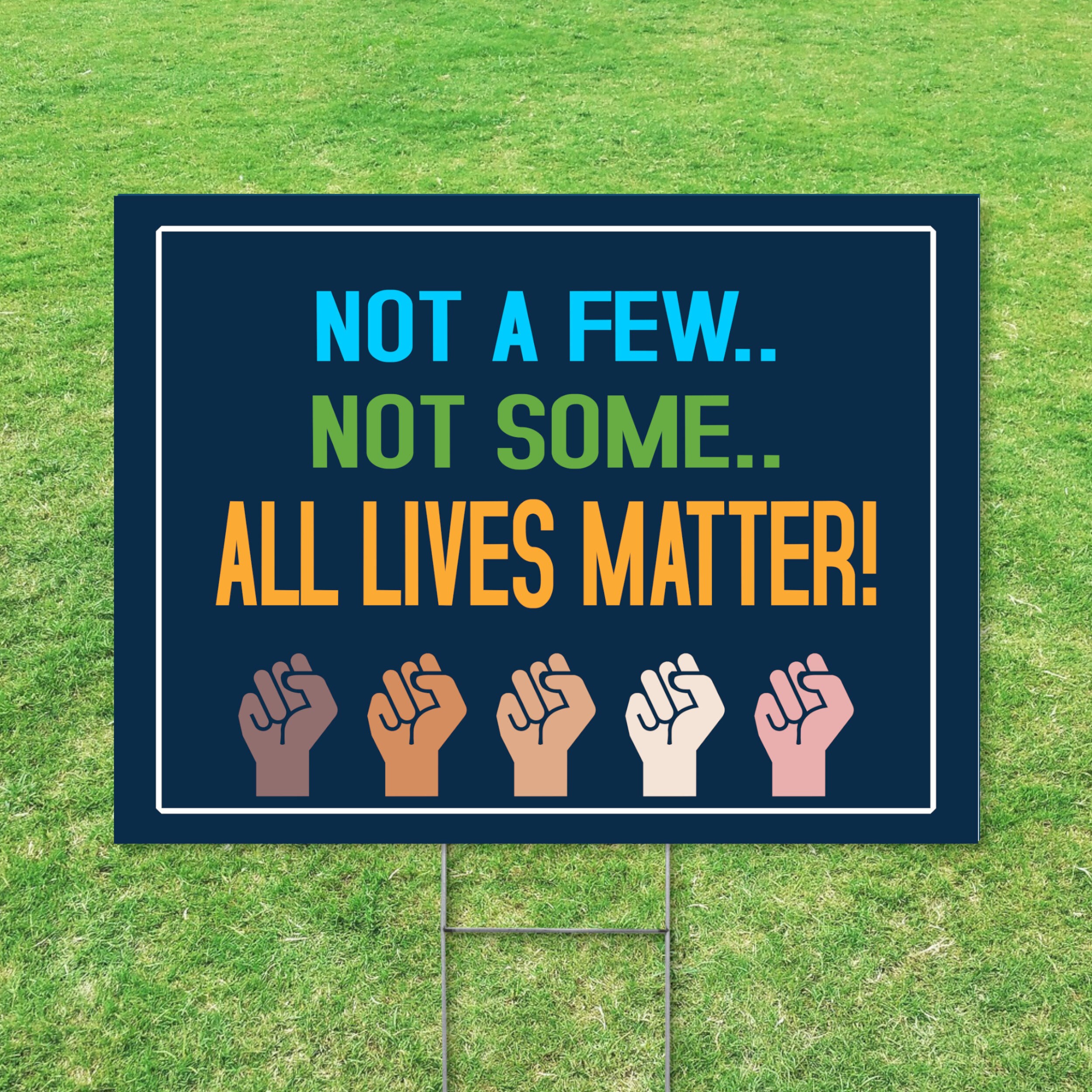 All Lives Matter Yard Sign Anti Racism Diversity Lawn Sign - Etsy