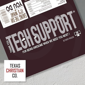 Tech Support Gift Ideas – Printable Tech Support Candy Bar Wrappers ...