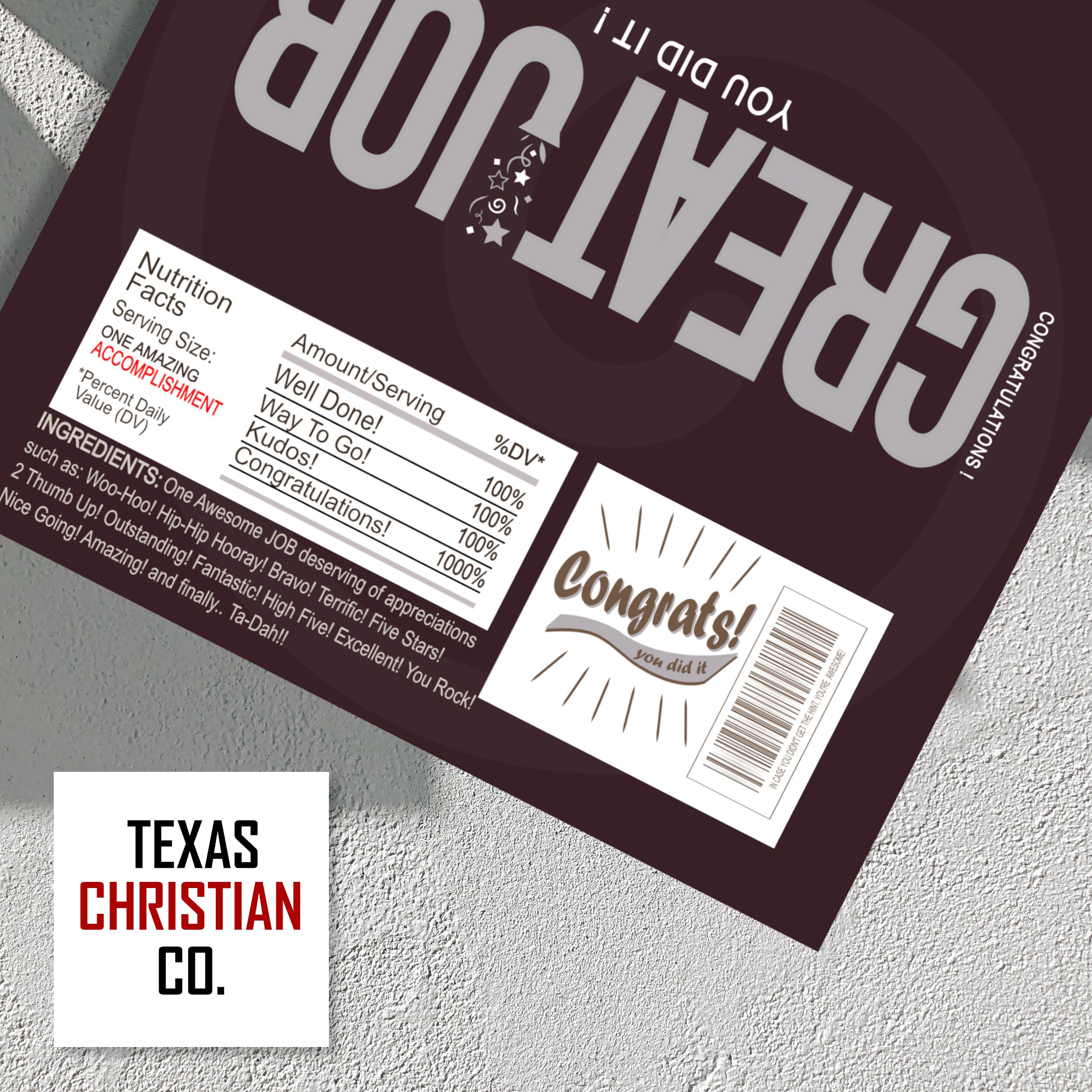 GREAT JOB Candy Bar Wrappers Printable Instant Download Co | Etsy