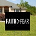 Faith Over Fear Yard Sign, Lawn Signs, Faith Yard Signs, Religious Yard ...