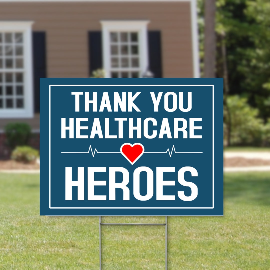 Healthcare Hero Yard Sign - Etsy