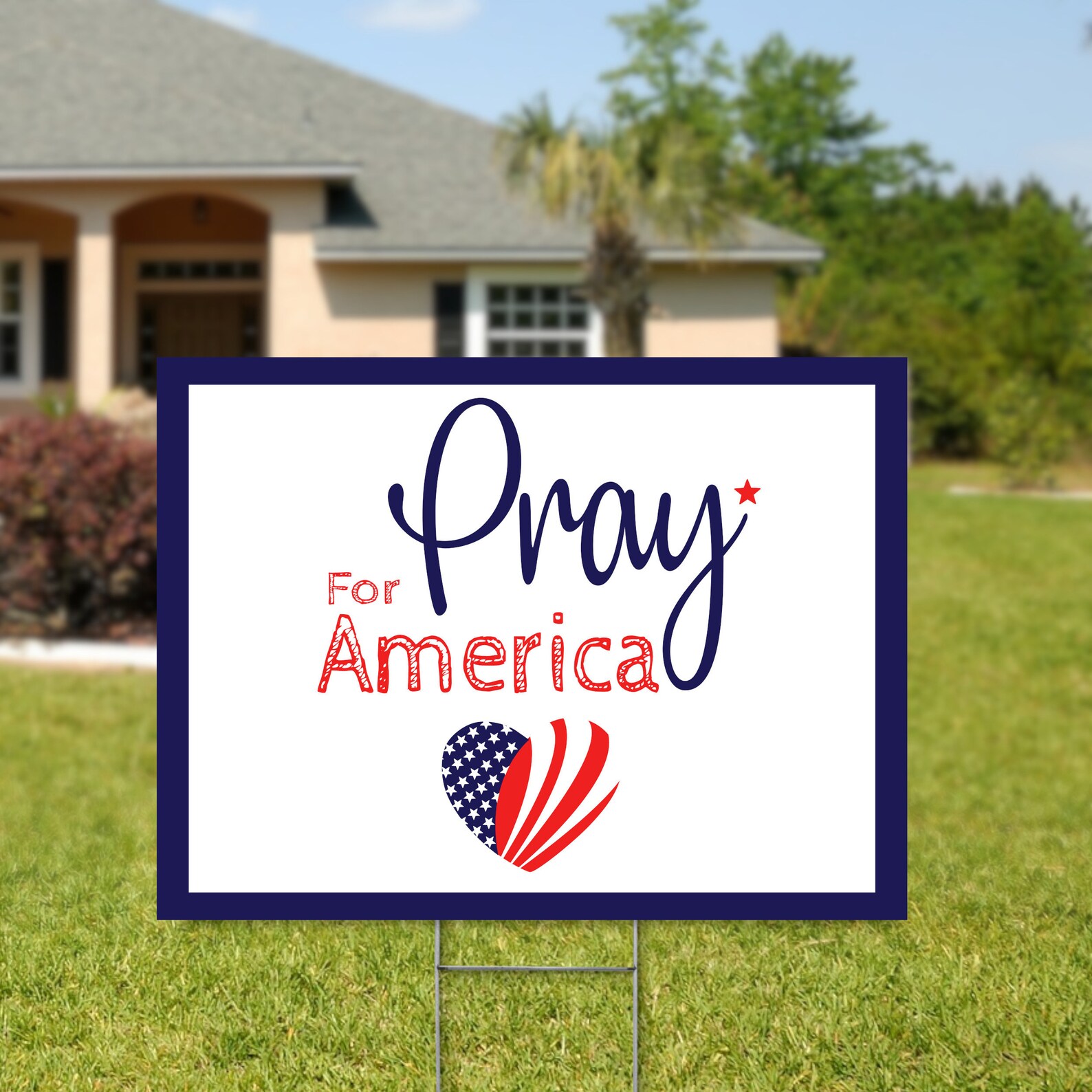 Pray for America Yard Sign W/stake - Double-sided, 18 X 24 - Etsy