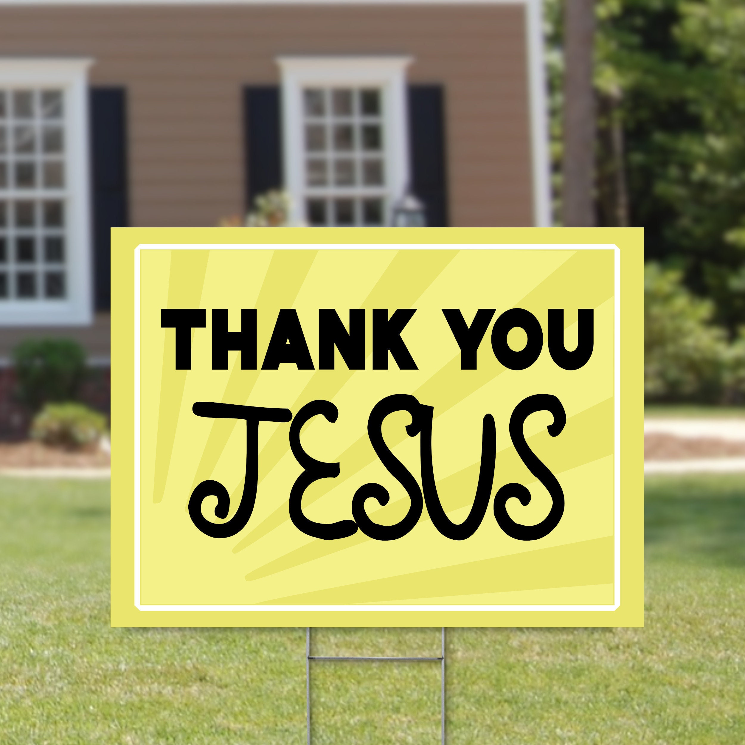 Thank You Jesus Yard Sign Jesus Yard Sign Jesus Christ Yard - Etsy