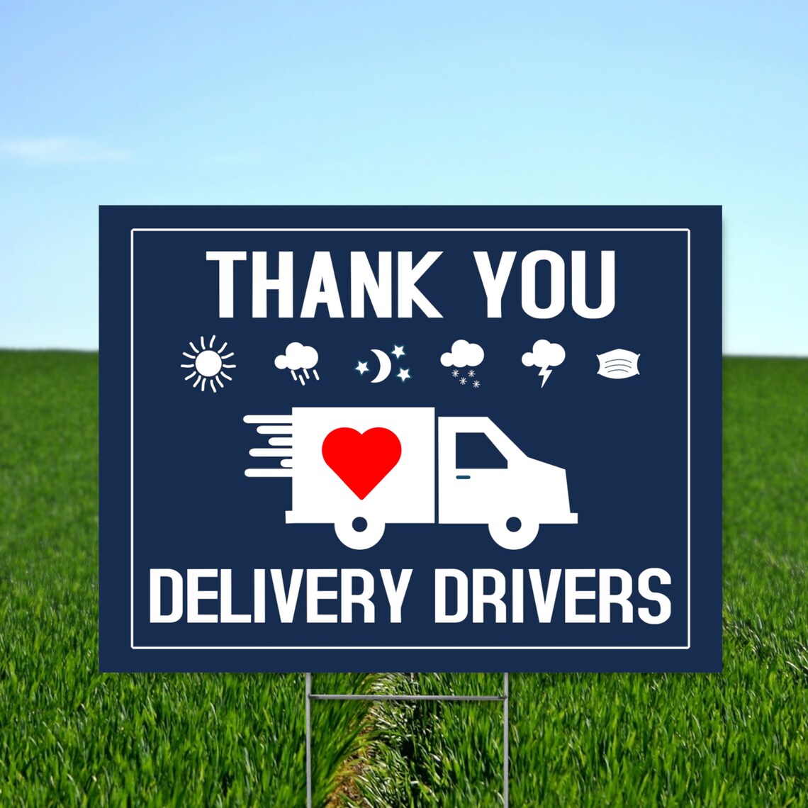 Thank You Delivery Drivers Yard Sign Drivers Appreciation | Etsy