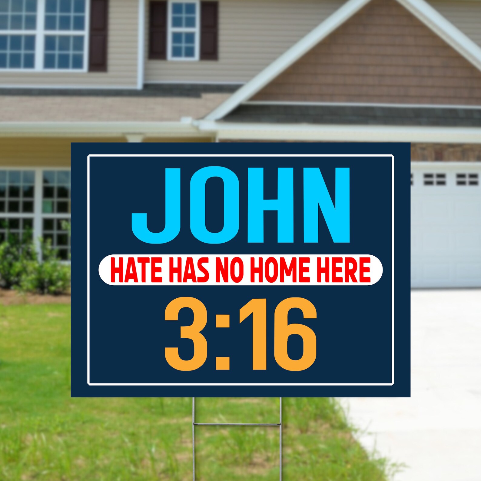 Hate Has No Home Double-Sided Yard Sign with H-Frame Ground | Etsy