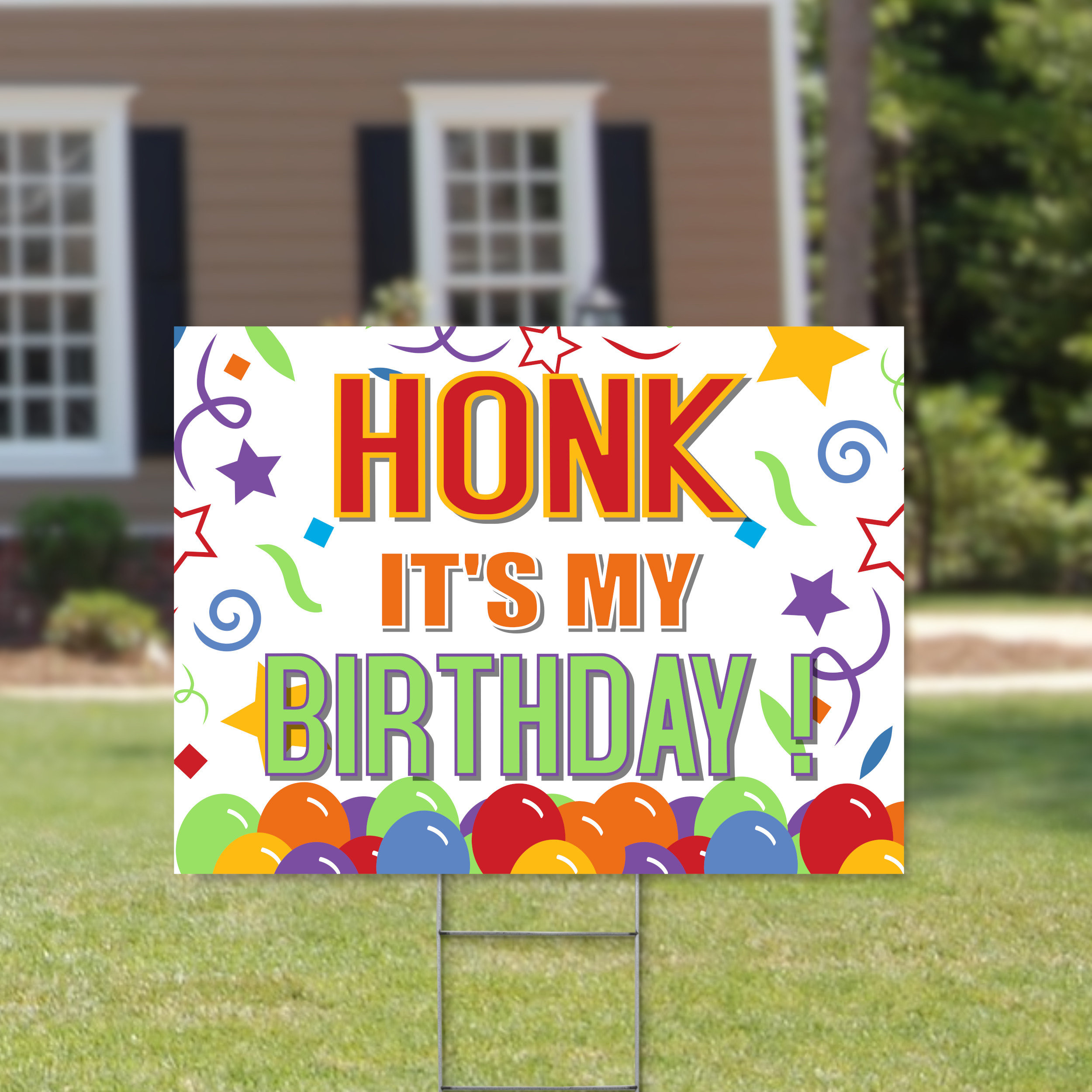 Birthday Yard Sign Honk for the Birthday Boy / Girl | Etsy