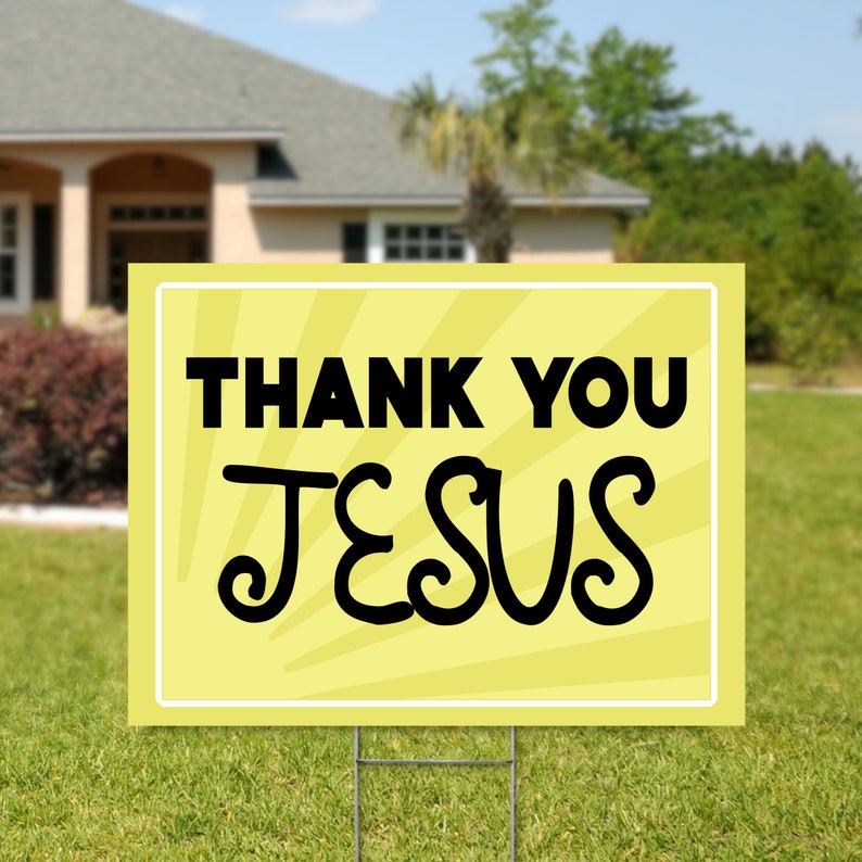 Thank You Jesus Yard Sign Jesus Yard Sign Jesus Christ Yard | Etsy