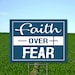 Faith Over Fear Yard Sign, Faith Yard Signs, Religious Yard Signs ...