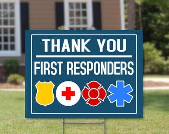 Thank You Essential Workers Yard Sign . Essential Workers Yard | Etsy