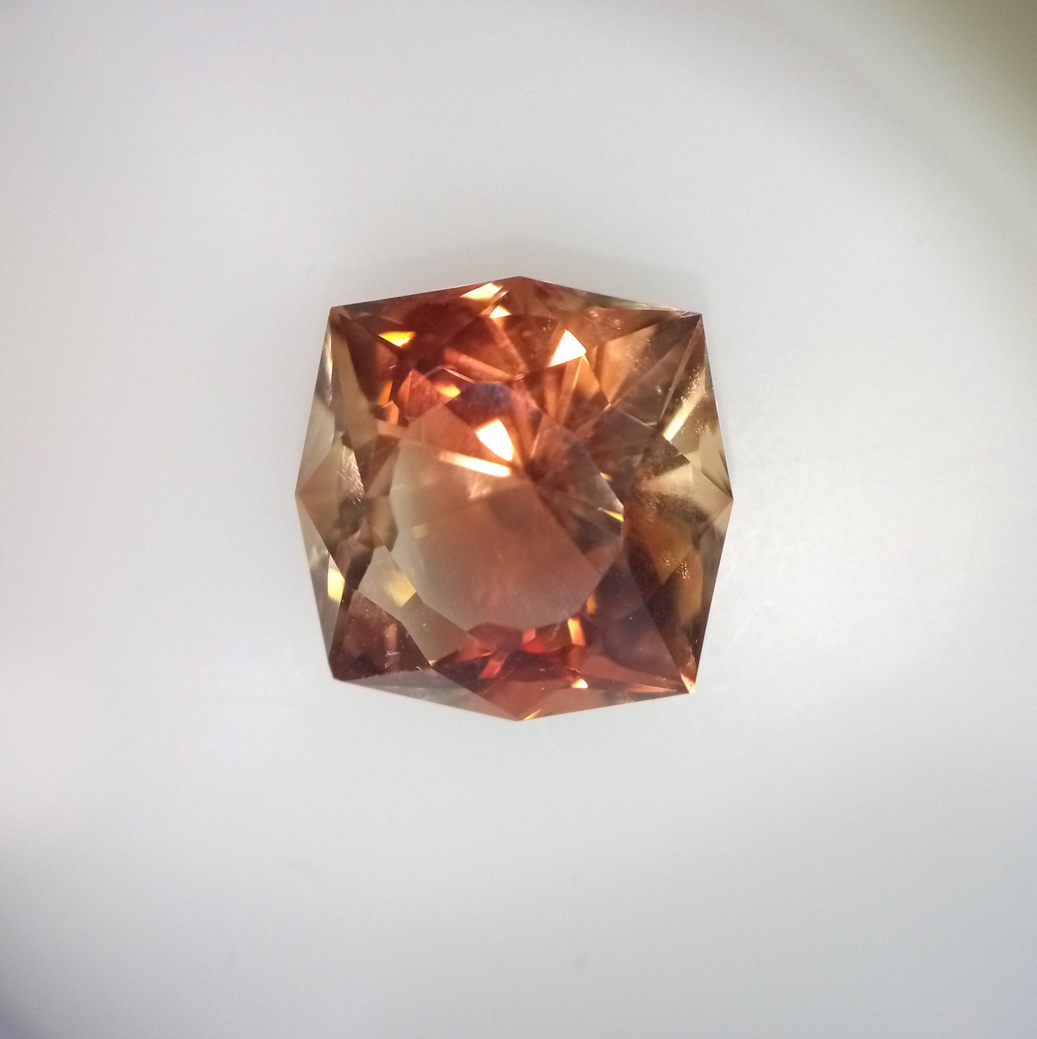 Oregon Sunstone Split Red/clear Color Unique Color With Flower - Etsy