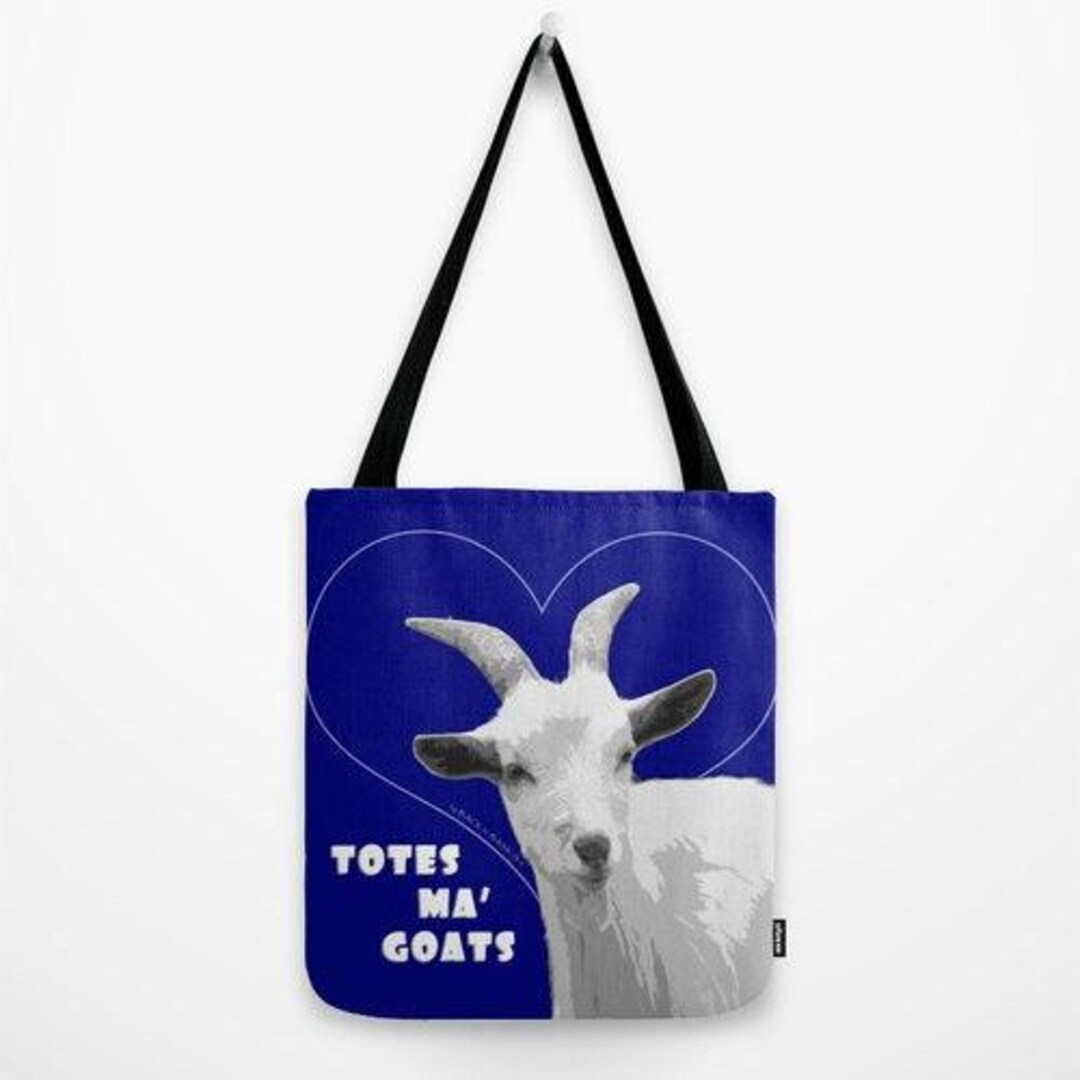 Tote Bag, Market Bag, Totes Ma Goats, Blue, Book Bag, Girls Bag, Womens ...