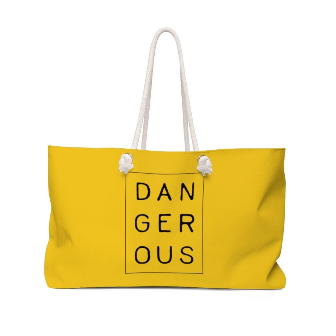 Dangerous - Yellow Weekender Bag, Office Bag, Gym Bag, Large Canvas Bag ...
