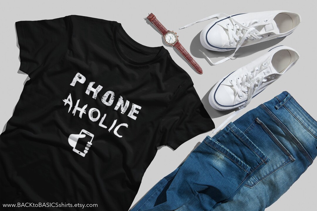 Phone Aholic - T-shirt, chemise Phone Addict, cadeau pour amateur de ...