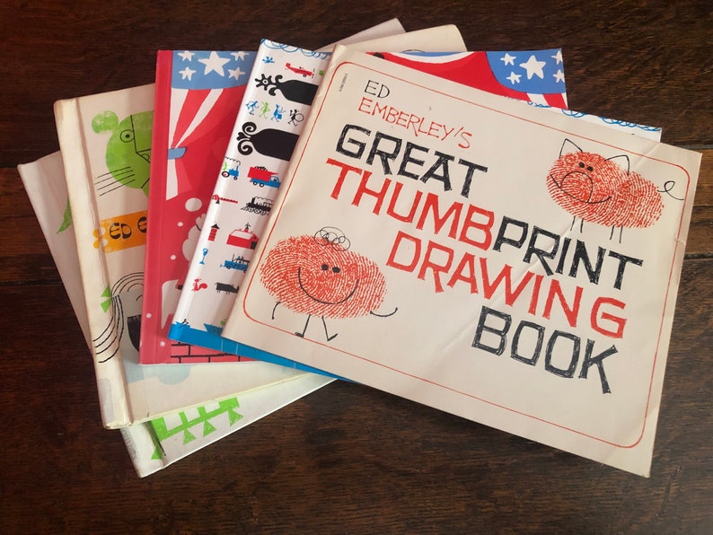 Six Ed Emberley's Drawing Book Set Animals Faces Big Red Make a World ...