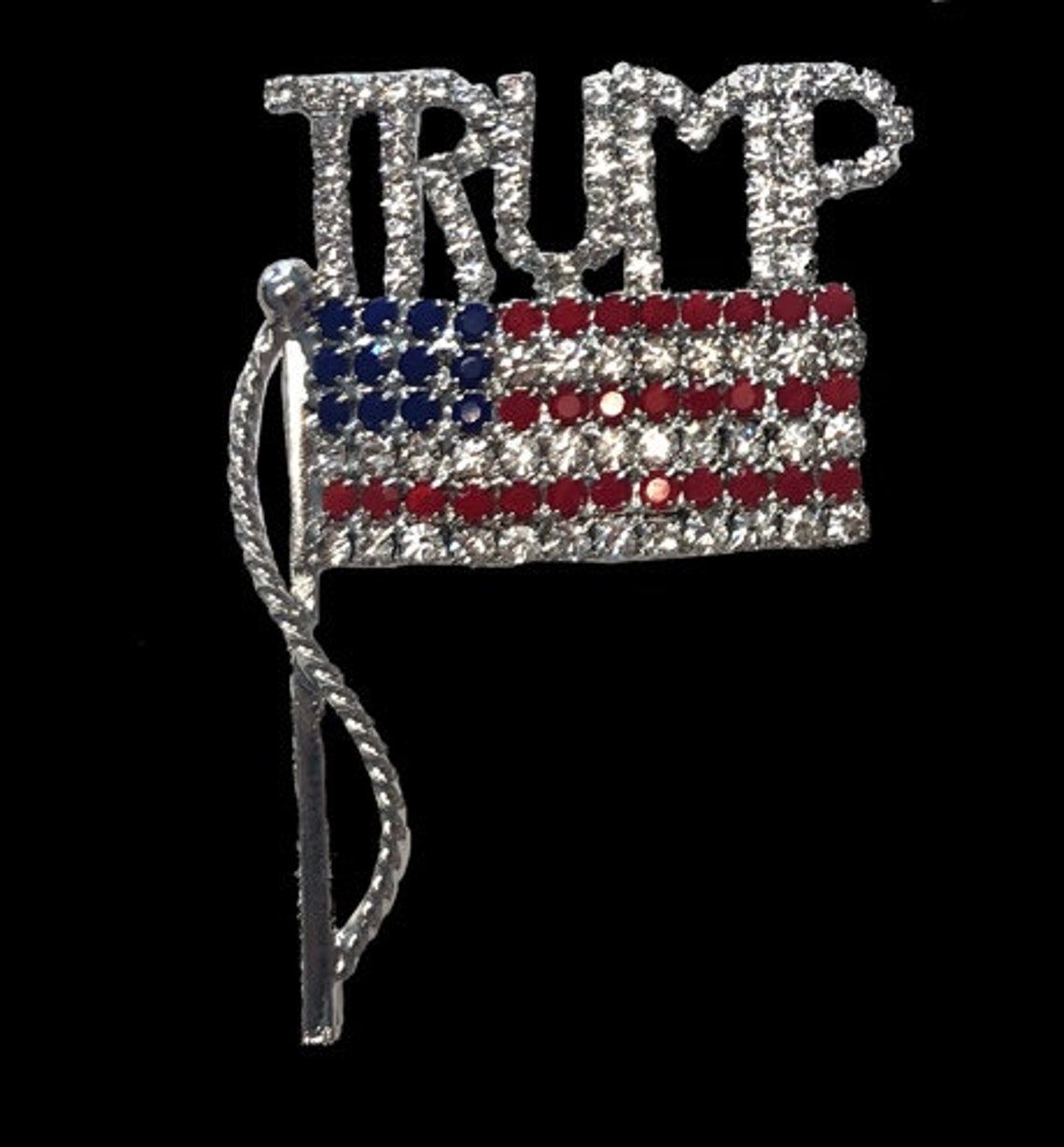 Trump Campaign Pin Genuine Swarovski Crystals Made in USA | Etsy