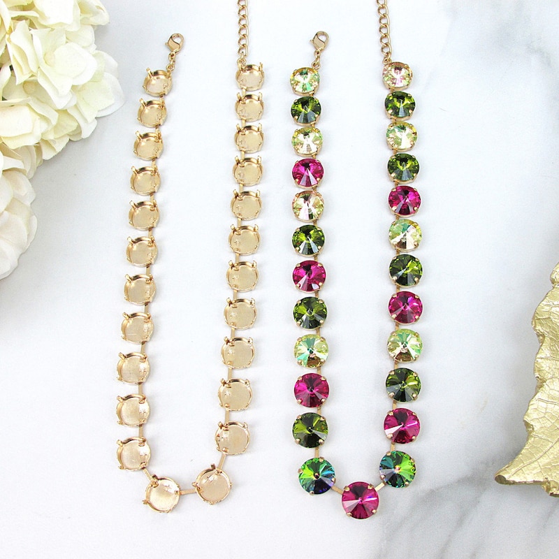 8mm Rivoli Necklace - Etsy