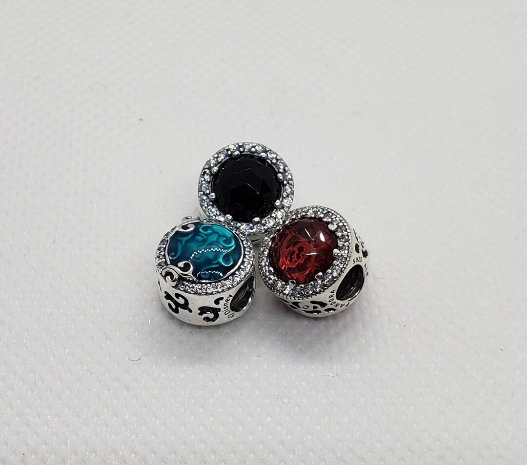 3 New Disney Charms for Pandora Bracelet Belle's Radiant Rose, Evil's ...